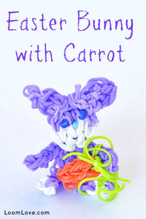 How to Make a Rainbow Loom Easter Bunny with Carrot