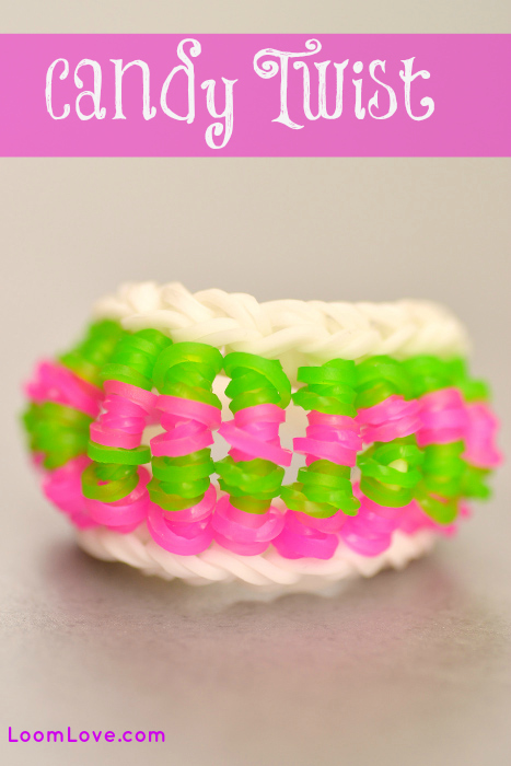 How to Make a Rainbow Loom Candy Twist Bracelet