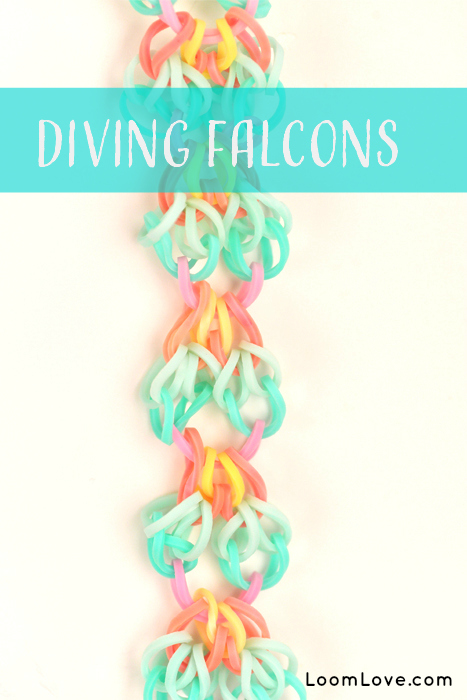 How to Make a Rainbow Loom Diving Falcons Bracelet