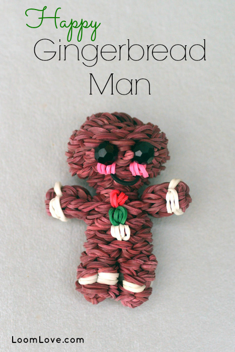 How to Make a Rainbow Loom Happy Gingerbread Man