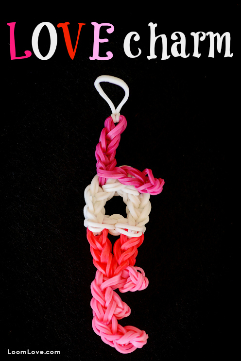 How to Make a Rainbow Loom Love Charm
