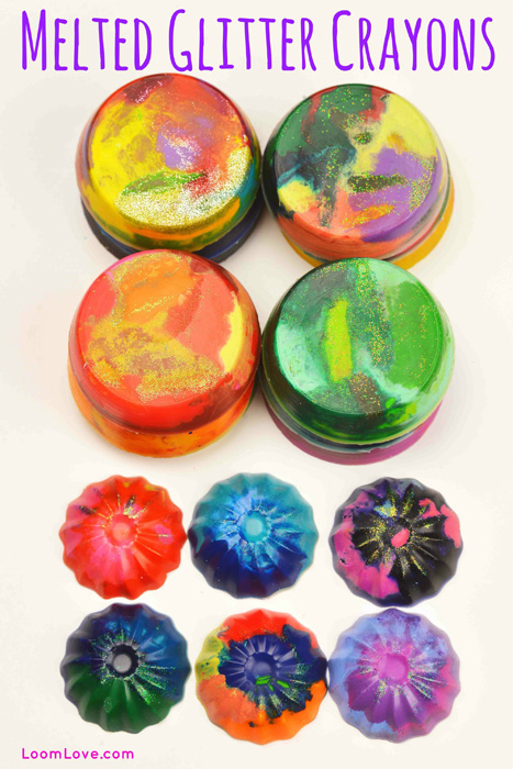 How to Make Melted Glitter Crayons