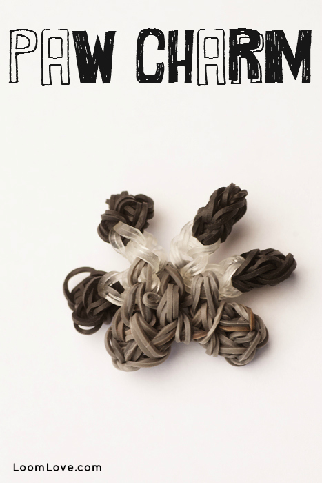How to Make a Rainbow Loom Paw Charm