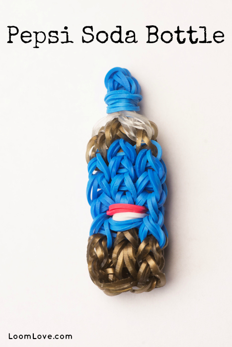How to Make a Rainbow Loom Pepsi Soda Bottle Charm