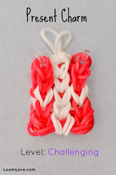 How to Make a Present Rainbow Loom Charm