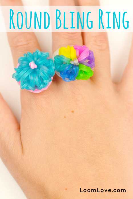 How to Make a Rainbow Loom Round Bling Ring