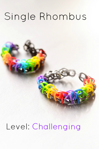 How to Make a Single Rhombus Rainbow Loom Bracelet
