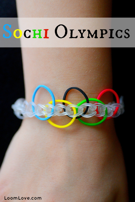 How to Make a Rainbow Loom Sochi Olympics Bracelet